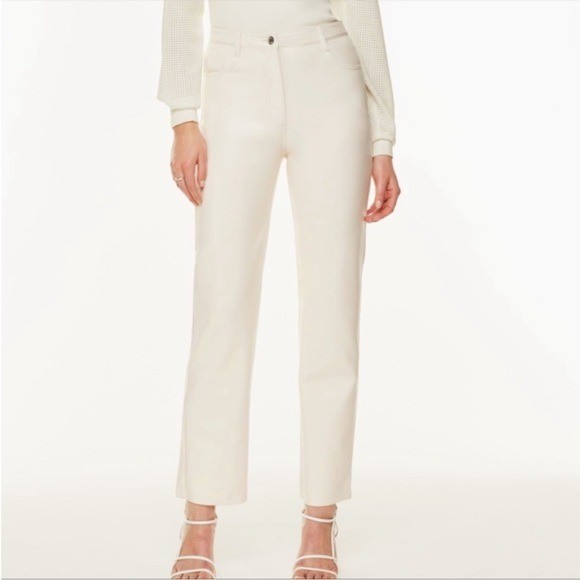Aritzia Wilfred Melina Super High Rise Pants- faux Leather Size 8 | eBay
