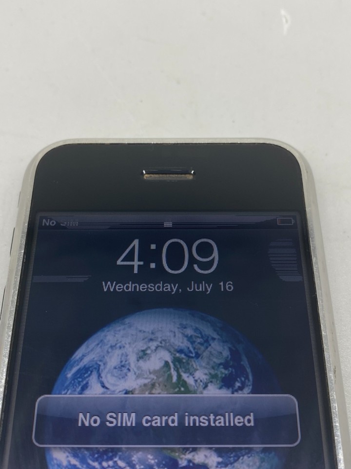 Apple iPhone 1 Gen A1203 8GB Silver Smartphone AT&T ONLY -C/See photo ...