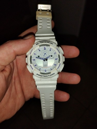 White Casio g shock watch 5081 GA-100A | eBay