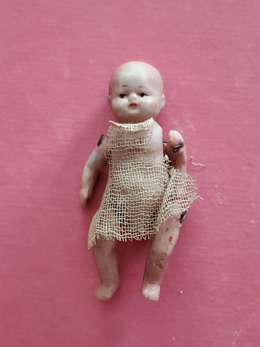 2.5" Vintage All Bisque Baby, Wire Jointed Arms & Legs Made In Japan | eBay