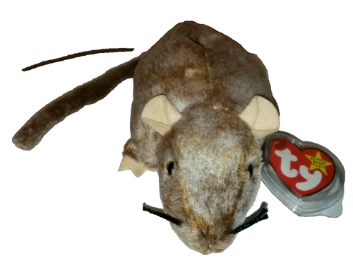 Ty Beanie Baby- TIPTOE the Rat / Mouse 6" NEW MWMTs Plush Stuffed ...