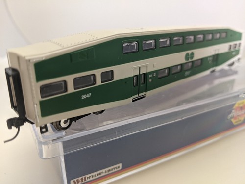 Athearn N scale GO Transit Bombardier Bi level coach 2047 | eBay