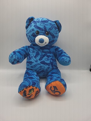Build-A-Bear Workshop 16" Plush Hot Wheels Print 50th Anniversary Teddy ...