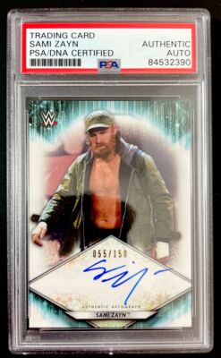 Sami Zayn Signed 2021 Topps WWE Autograph Trading Card A-SZ PSA DNA ...