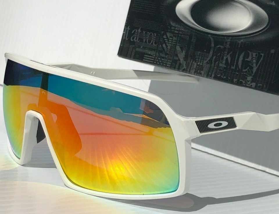 NEW Oakley SUTRO Matte White POLARIZED Galaxy Ruby Mirror lens Sunglass ...