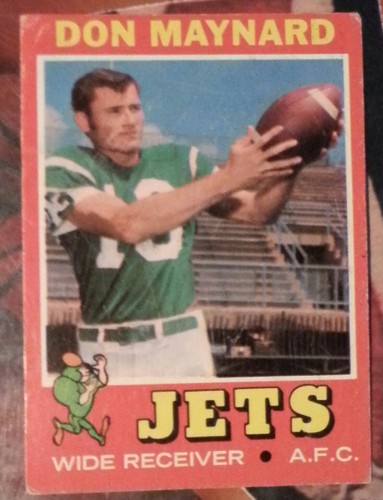 1971 Topps Don Maynard New York Jets #19 Football Card | eBay