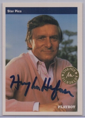 HUGH HEFNER signed 1992 Star Pics signed card CERTIFIED auto AUTOGRAPH ...
