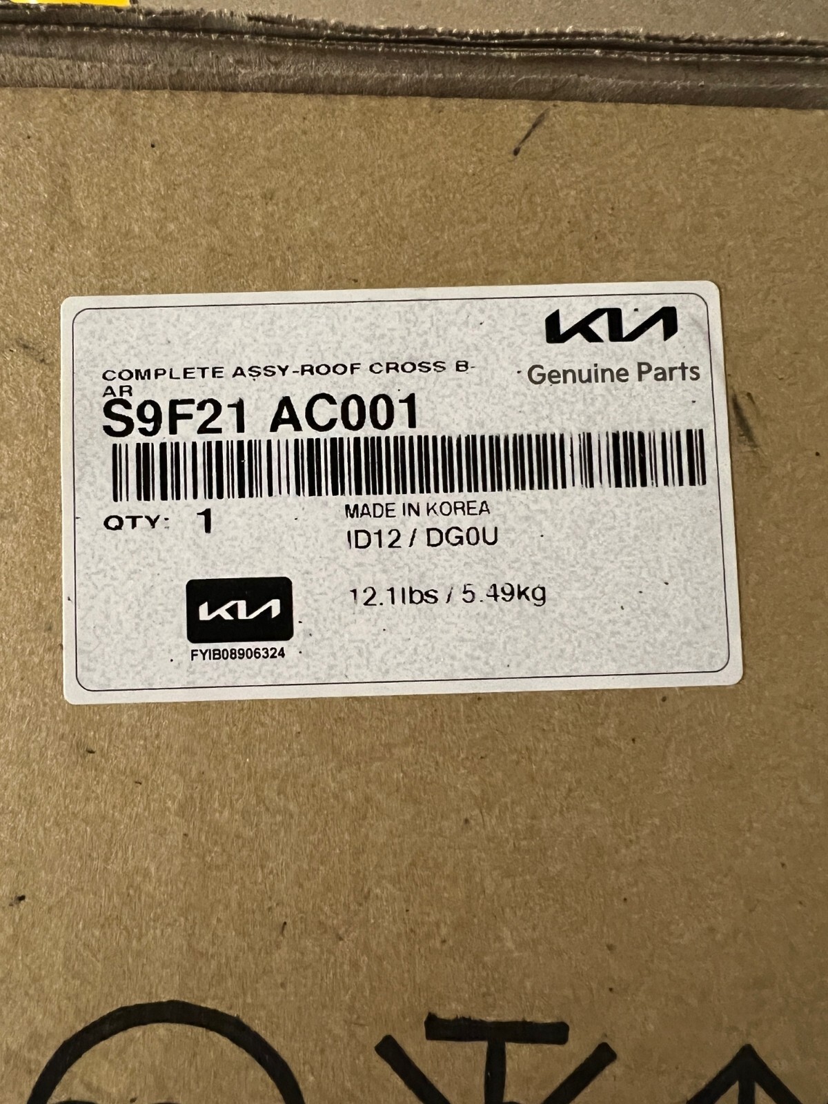 2020 Kia Telluride Roof Rack Cross Bars OEM S9f21 Ac000 for sale online ...