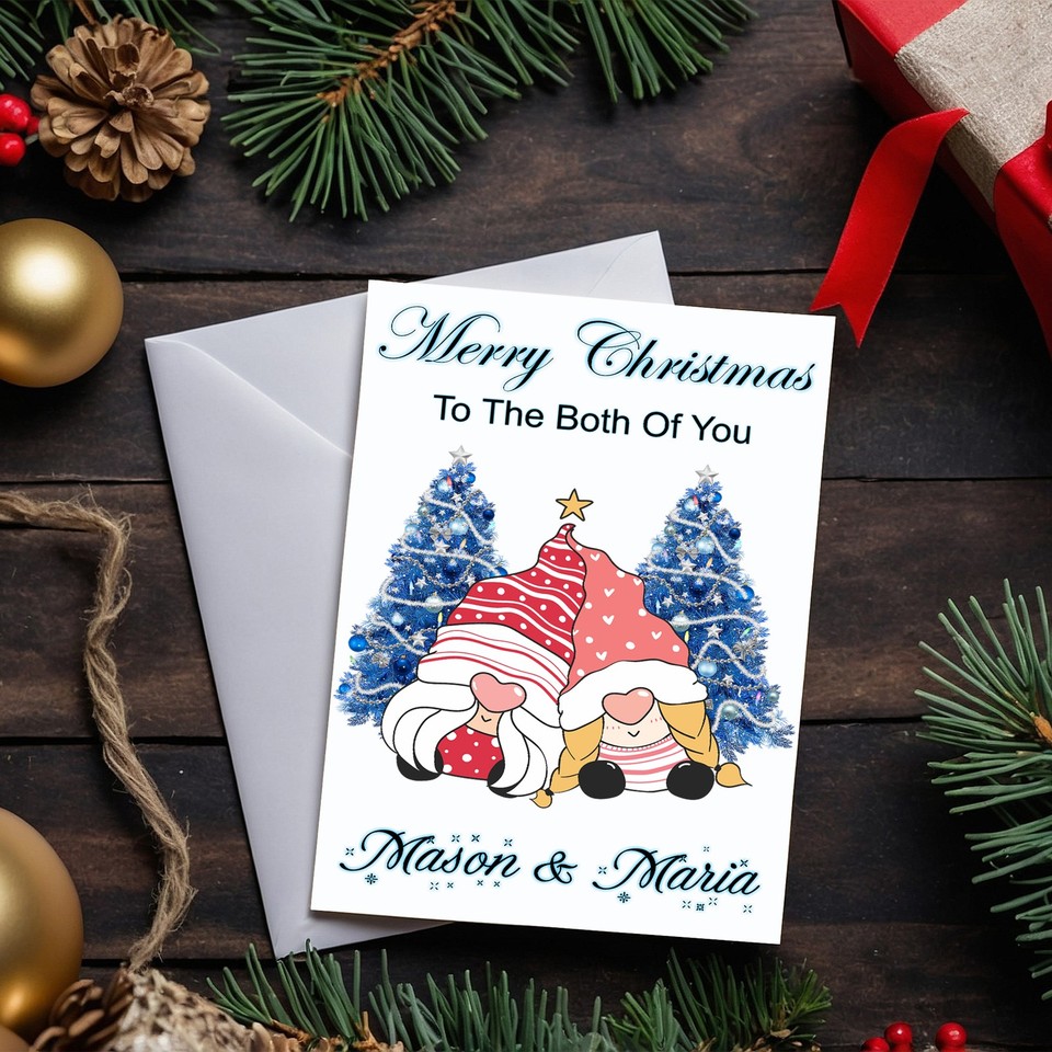 Personalised Merry Christmas To Both Of You Card Xmas Card For Married ...