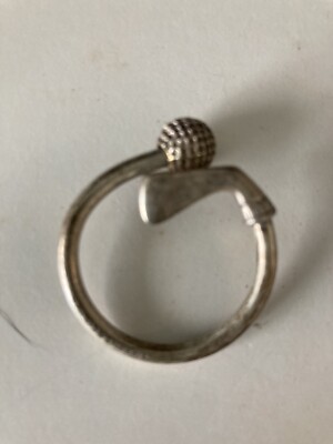 Tiffany & Co Sterling Silver 925 Golfers Club & Ball Globe Key Ring ...