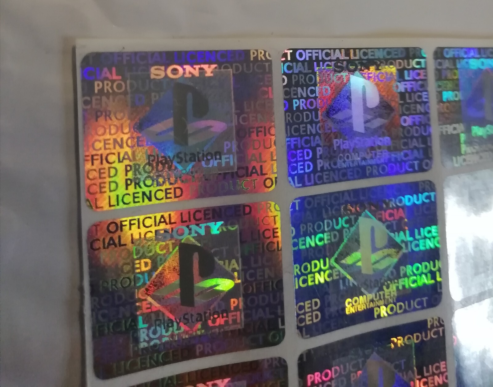 6x New Stickers Hologram case PlayStation, Boîtier Jeux Ps1, Psone, Psx ...