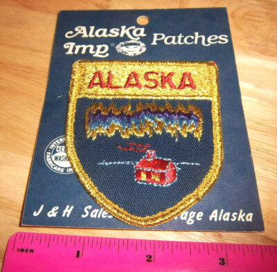 Embroidered Alaska Patch - Beautiful Northern Lights (aurora) over ...
