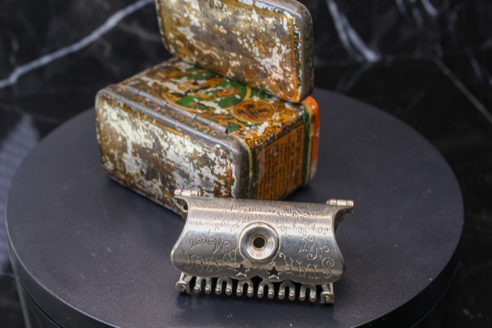 Early Kampfe Bros. Star Safety Razor Set Wedge Blade Lather Catcher New ...
