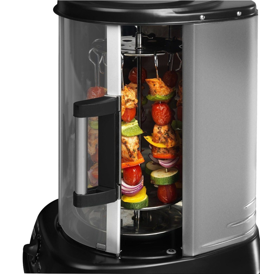 Electric Rotating Vertical Rotisserie Grill Doner Kebab Fish Skewer ...