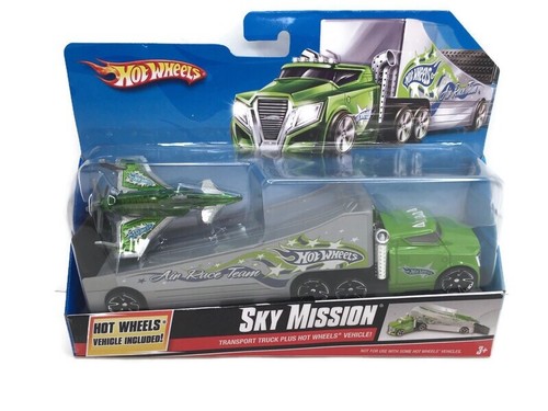 2009 Hot Wheels Sky Mission Air Race Team Transport Truck w/Vehicle NEW ...