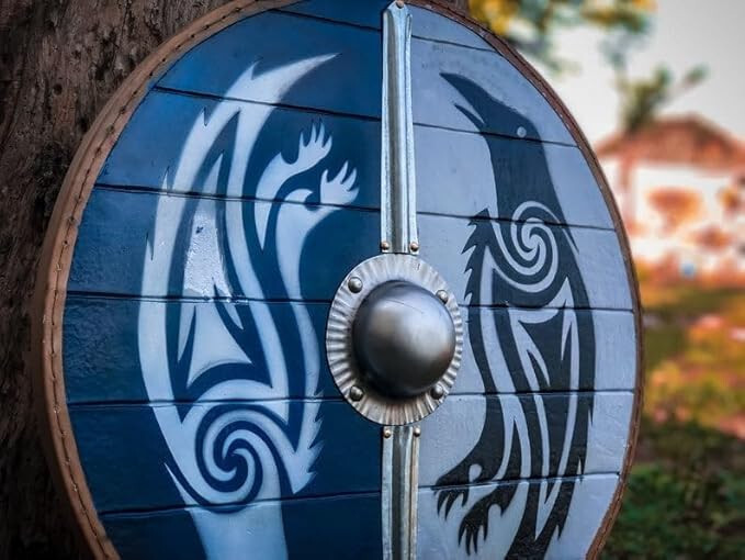 24 inches Norse Ravens Cosplay Wooden Eivor Medieval Viking Ravens ...