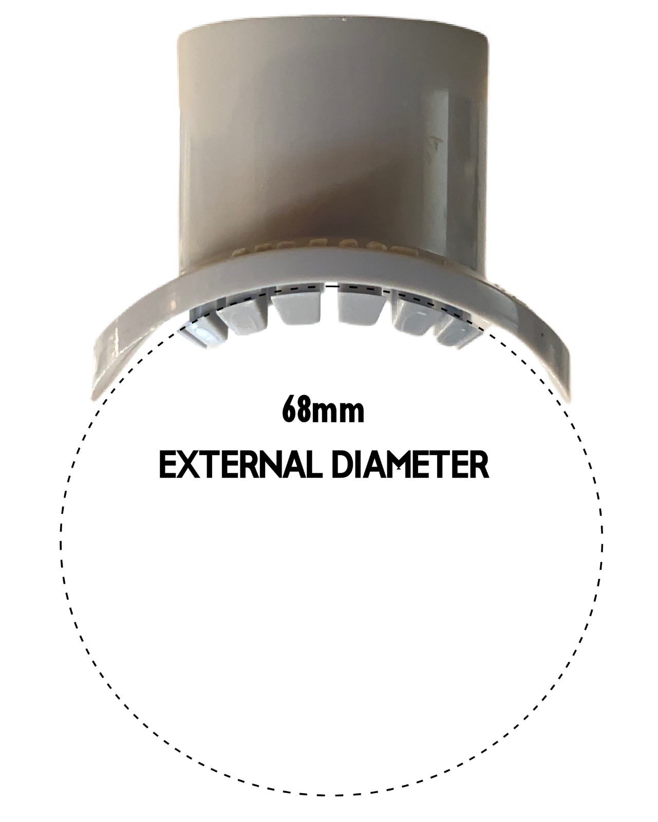 68mm Rainwater Down Pipe Drill In Clip On Boss to 32mm ( 36mm ) Pipe ...