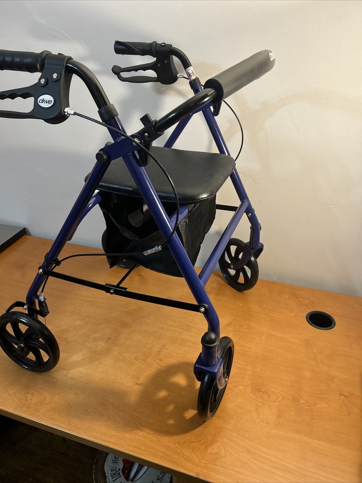 Rollator Walker Drive Medical 4-Wheel With Seat & Removable Back ...