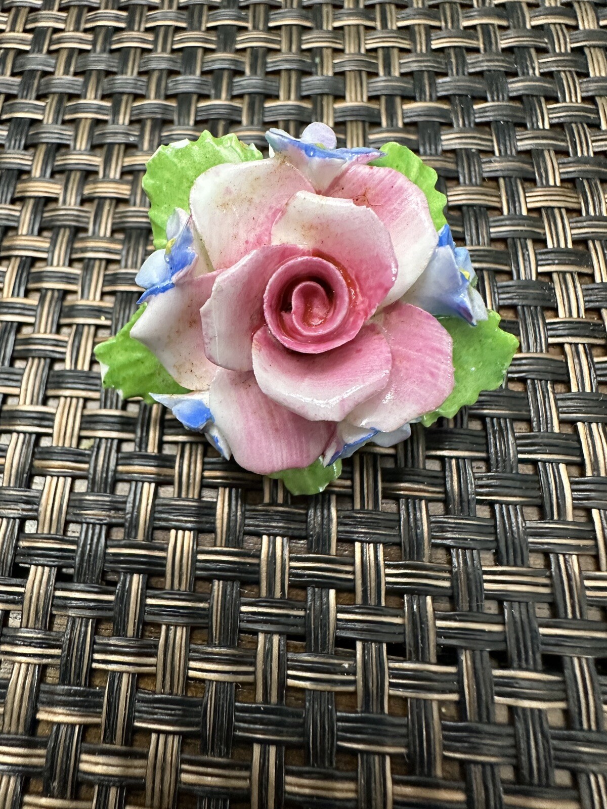 Vintage Royal Adderley Floral Bone China Pink Rose Brooch Pin Made in ...