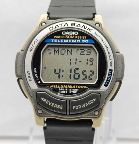 Casio Telememo 30 Data Bank 1600 DB-34H Quartz Vintage Men’s Watch | eBay
