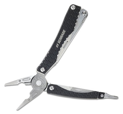 Schrade Clench Multi Tool Delta Series Heavily-Textured Stainless Steel ...