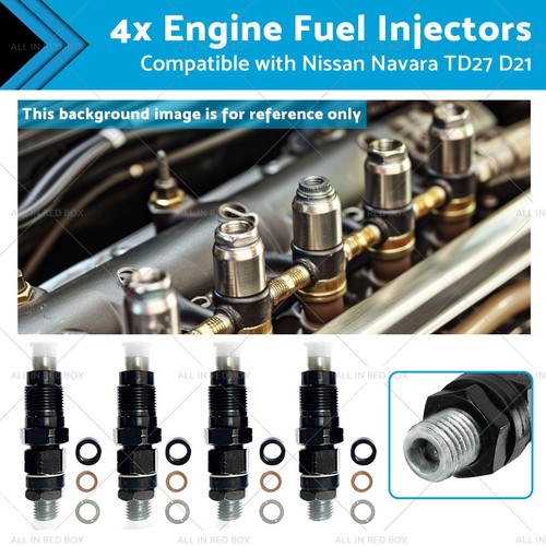 4x Engine Fuel Injectors Suitable for Nissan Navara TD27 D21 2.7L 1988 ...
