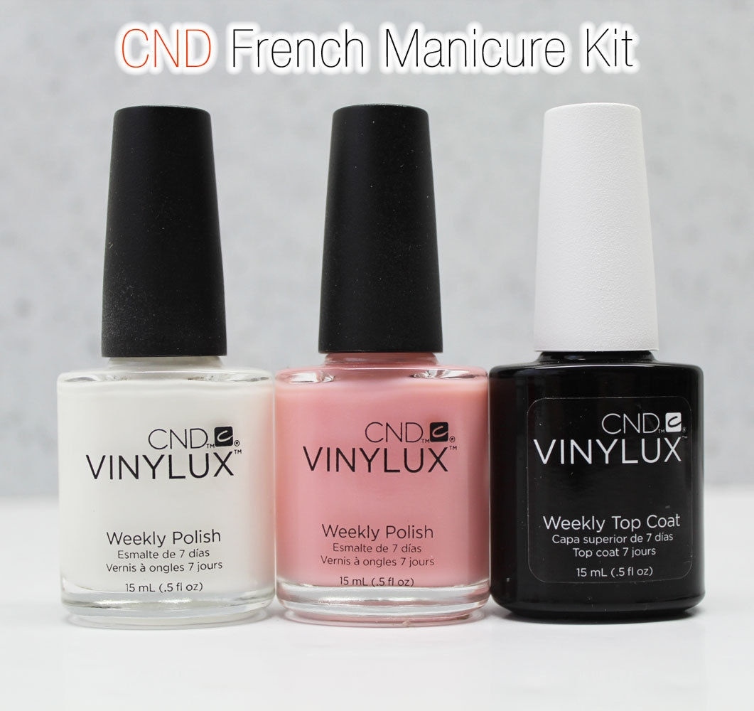 CND VINYLUX Weekly Polish American French Manicure Kit 3pc Set: 2 Color ...