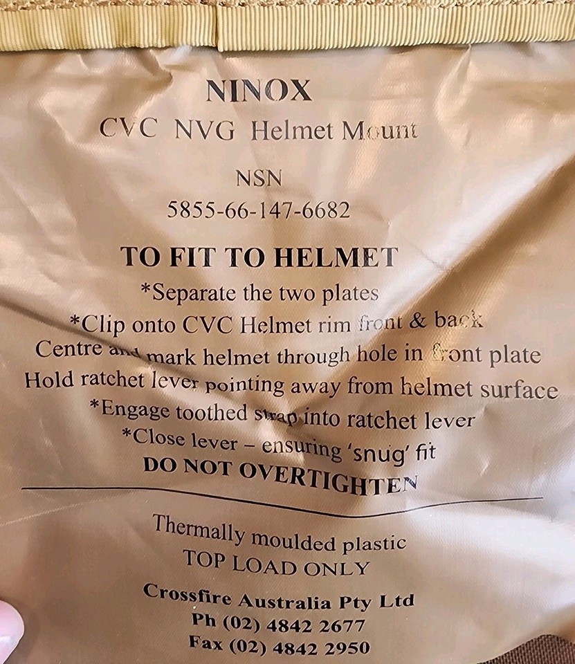 Crossfire Ninox CVC Helmet NVG Mount Bag Sack Pouch DPCU | eBay