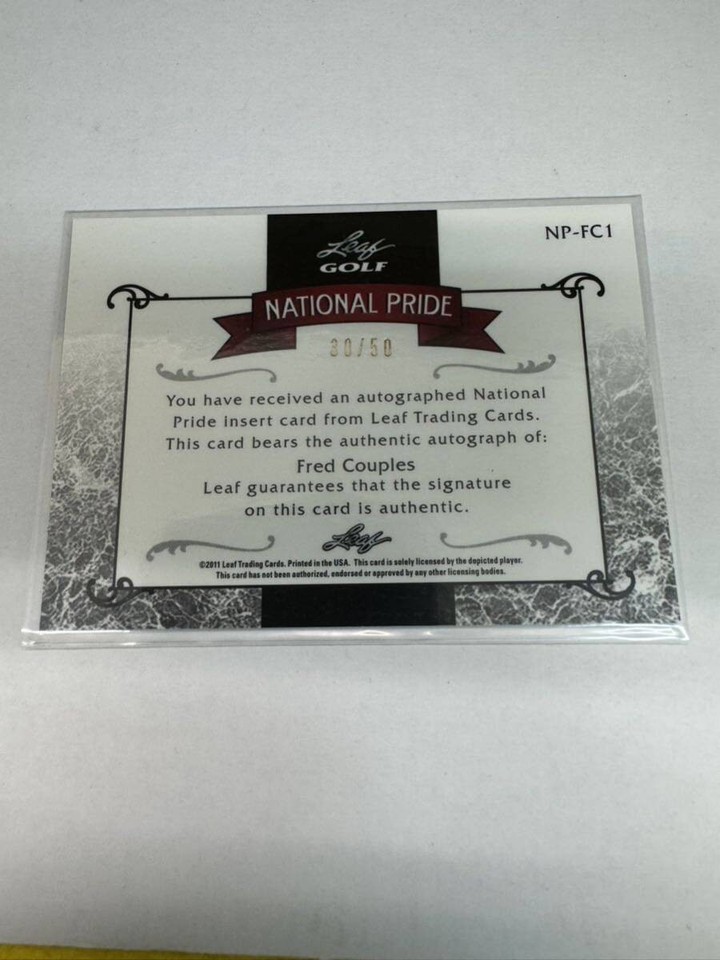 FRED COUPLES 2011 LEAF GOLF NATIONAL PRIDE REFRACTOR au 50 HK | eBay
