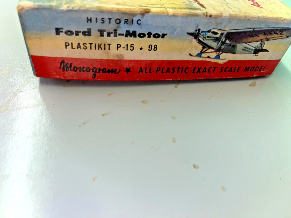 Vintage 1956 1st Issue Monogram Historic Ford Tri-Motor Kit # P-15 98 ...