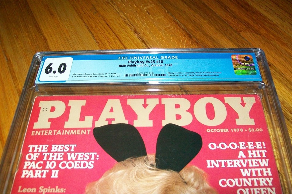 OCTOBER 1978 PLAYBOY CGC GRADE 6.0 DOLLY PARTON MARCY HANSON UNIVERSAL ...