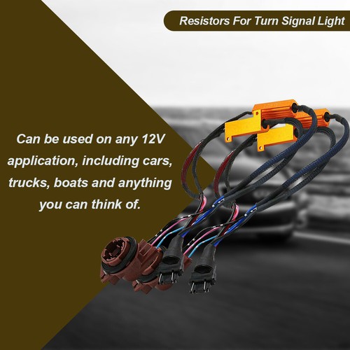 2X 3157 4157 LED Load Resistor Decoder Fix Hyper Flash for LED Turn ...