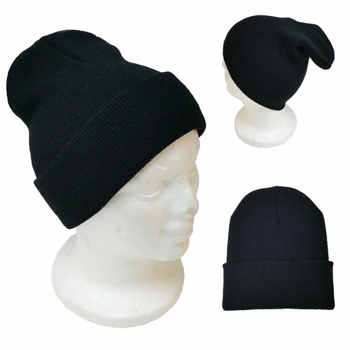 2 PCS Black Knit Beanie Ski Cap Skull Hat Outdoor FashionSolid | eBay