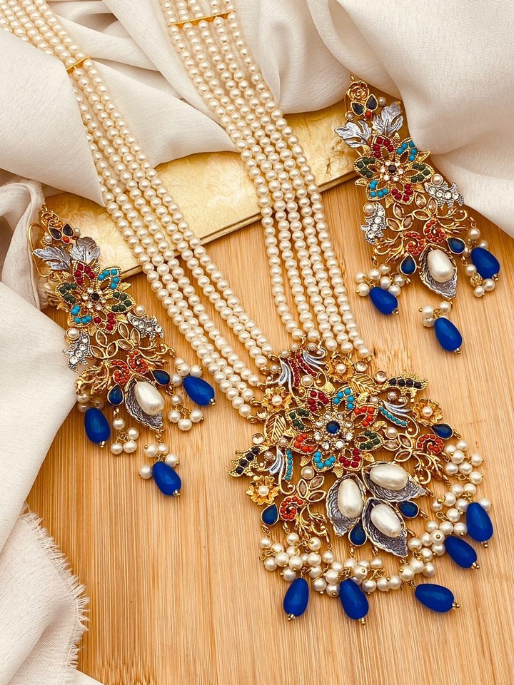 Royal Rani Mala Haar with Earrings Indian/Pakistani Bridal/Partywear 6 ...