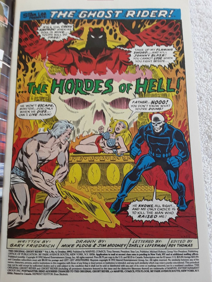 The Original Ghost Rider #4 (Oct 1992, Marvel) Vol #1 VF+ | eBay