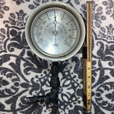 1893 Webster System Steam Heating Gauge - Star Brass Mfg Co. Boston ...