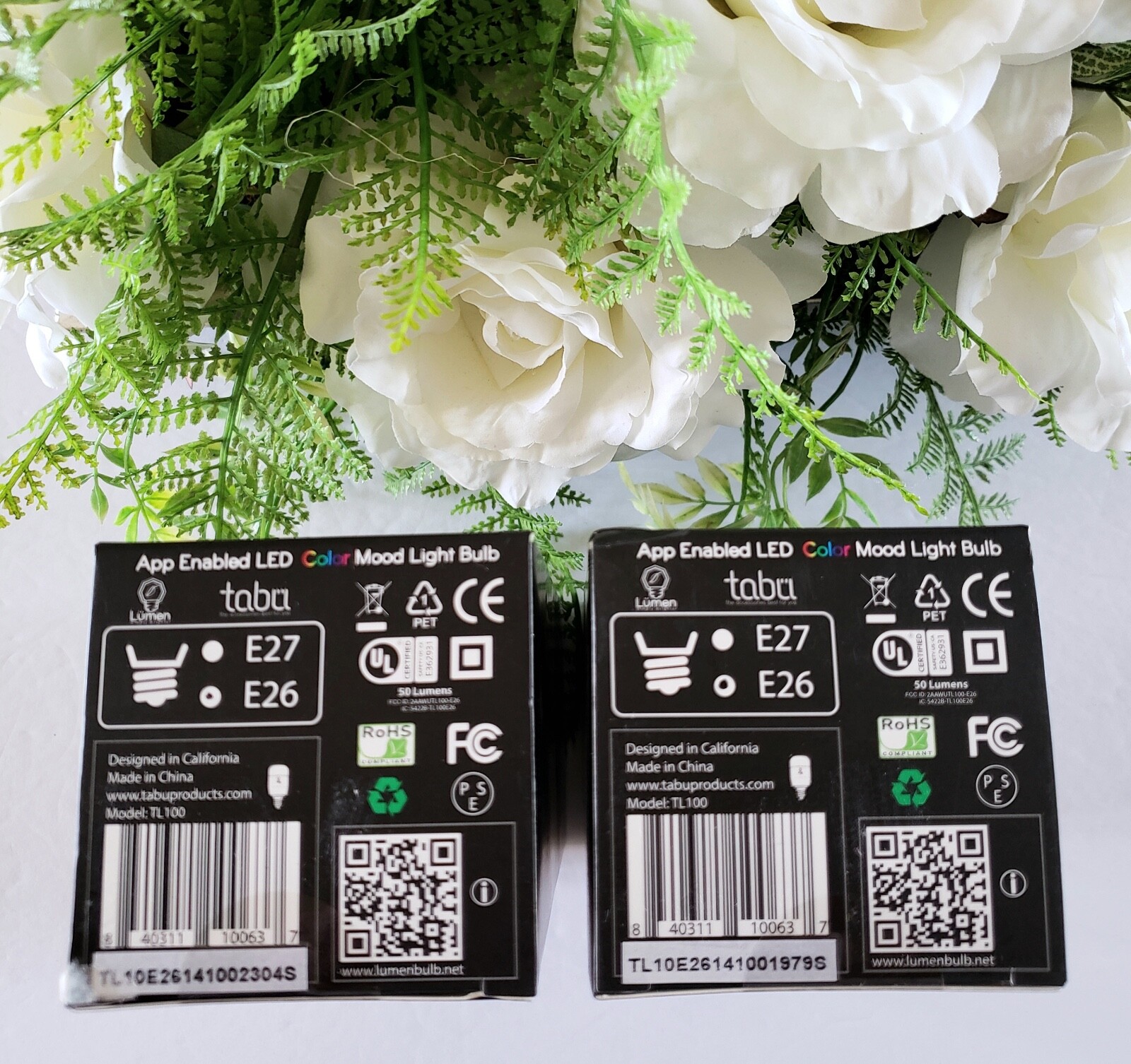 *2 Pack* Lumen Tabu Lumini TL100 50 Lumen App Enabled LED Color Mood ...