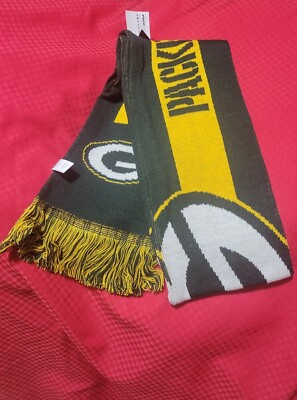 NFL Green Bay Packers Split Logo Reversible Scarf New With Tags Ships ...