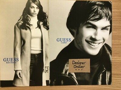 Ian Somerhalder & Rod Brewster For 1999 Guess Fashions 2 pg. Print Ad ...