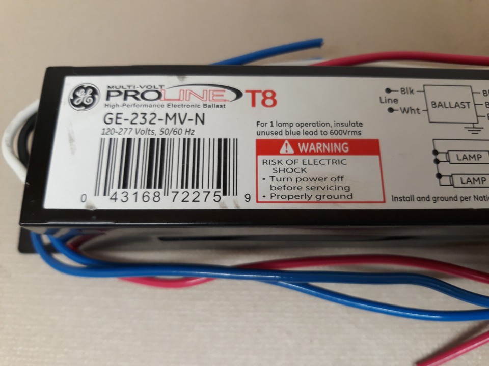 GE ProLine T8 Electronic Ballast GE-232-MV-N | eBay