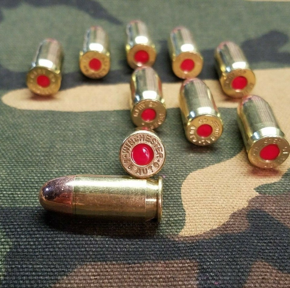 45 ACP SNAP CAPS SET OF 10 (BRASS+FMJ) REAL WEIGHT!!! | eBay