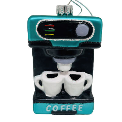 Coffee Machine Christmas Ornament NWT Expresso Machine Place & Time 3 ...