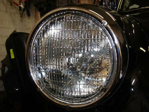 VW TYPE 123 BUG BUS GHIA HEADLIGHT ROCK STONE GUARD GRILLS FOR 7 ...