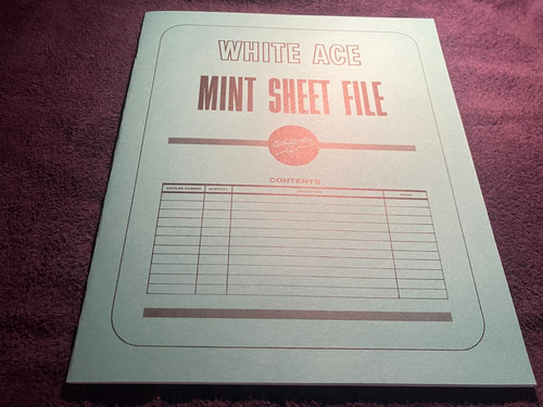 White Ace Standard Mint Sheet File - 10" x 12" | eBay