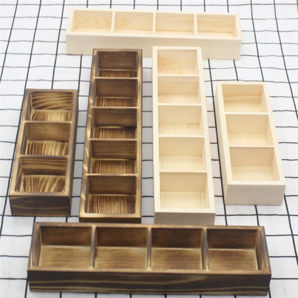 Wooden Tea Box Condiment Packet Dispenser Countertop Organizer Kitchen ...