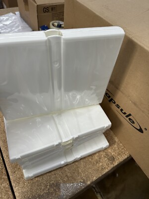 Lot of 10 White VHS Tape Storage Cases Empty Clamshell Full Sleeve No ...