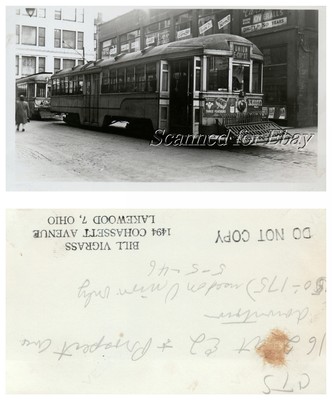 CTS Cleveland Transit Trolley #162 Downtown Bill Vigrass May 1946 ...