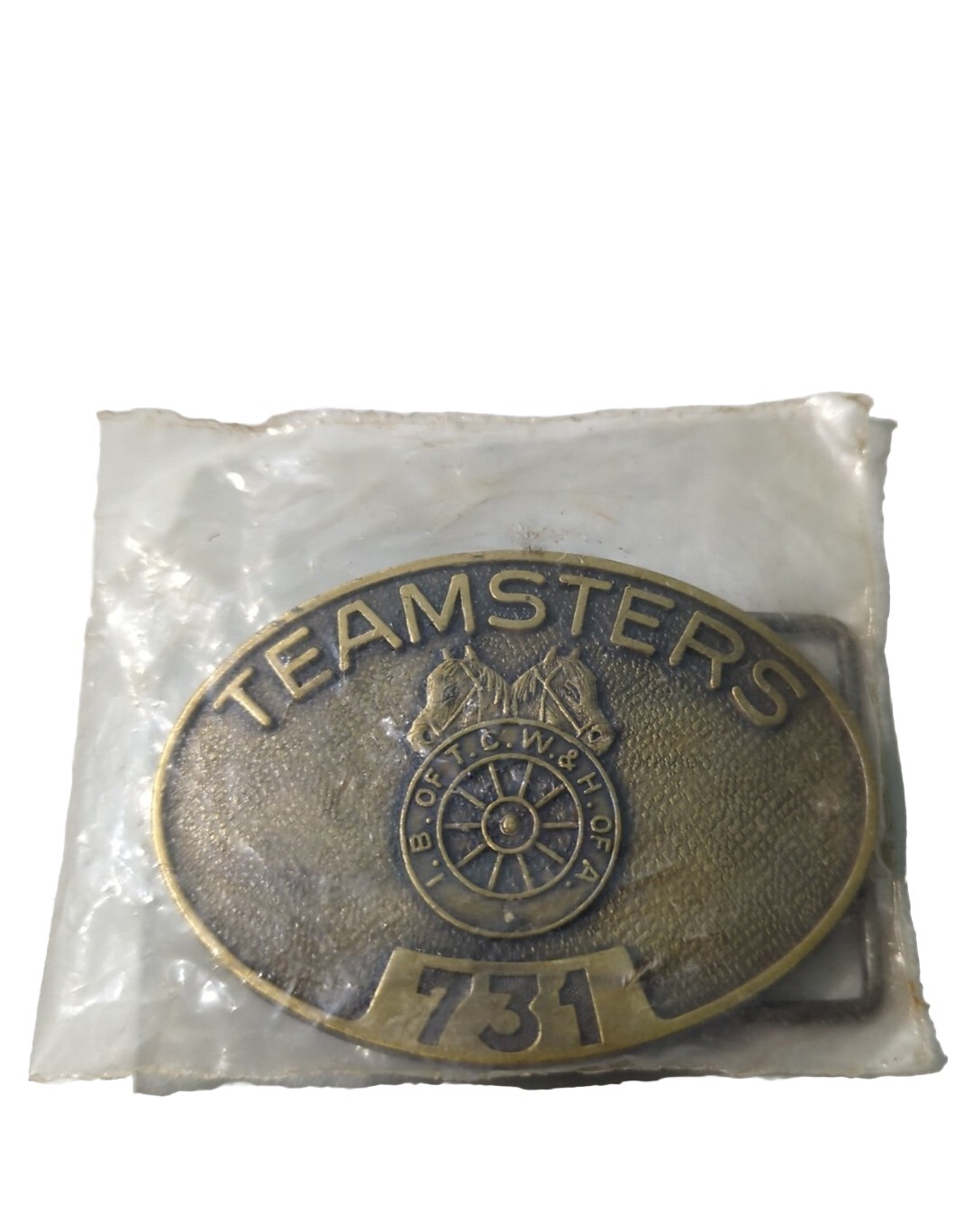 Teamsters Belt Buckle 731 With Horses Sealed - Gem