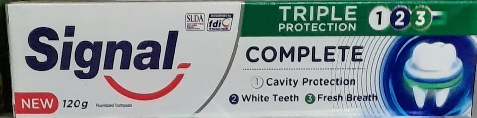 Signal Toothpaste, Herbal / Charcoal / Triple Protection. 120g/160g ...