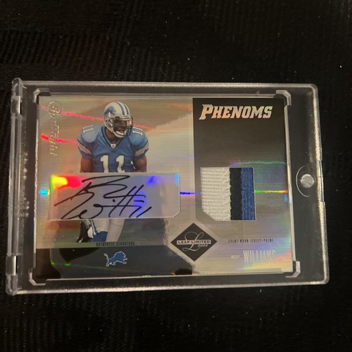 2004 Leaf Limited Roy Williams Detroit Lions Auto Autograph RC patch 11 ...